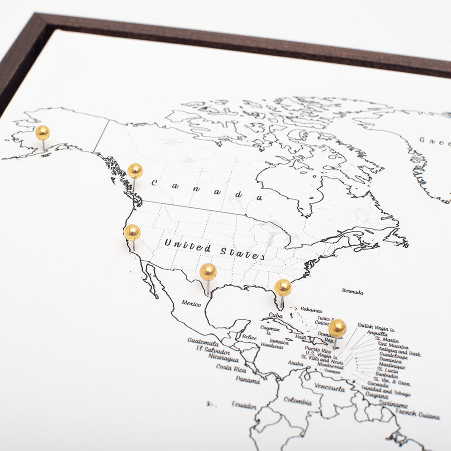 Push Pin Mini Maps for Small Spaces