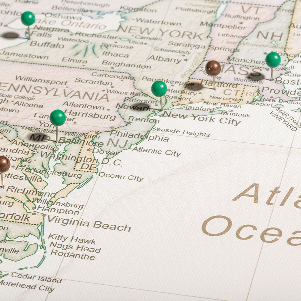 Push Pin Map of USA | Ships Everywhere | Conquest Maps