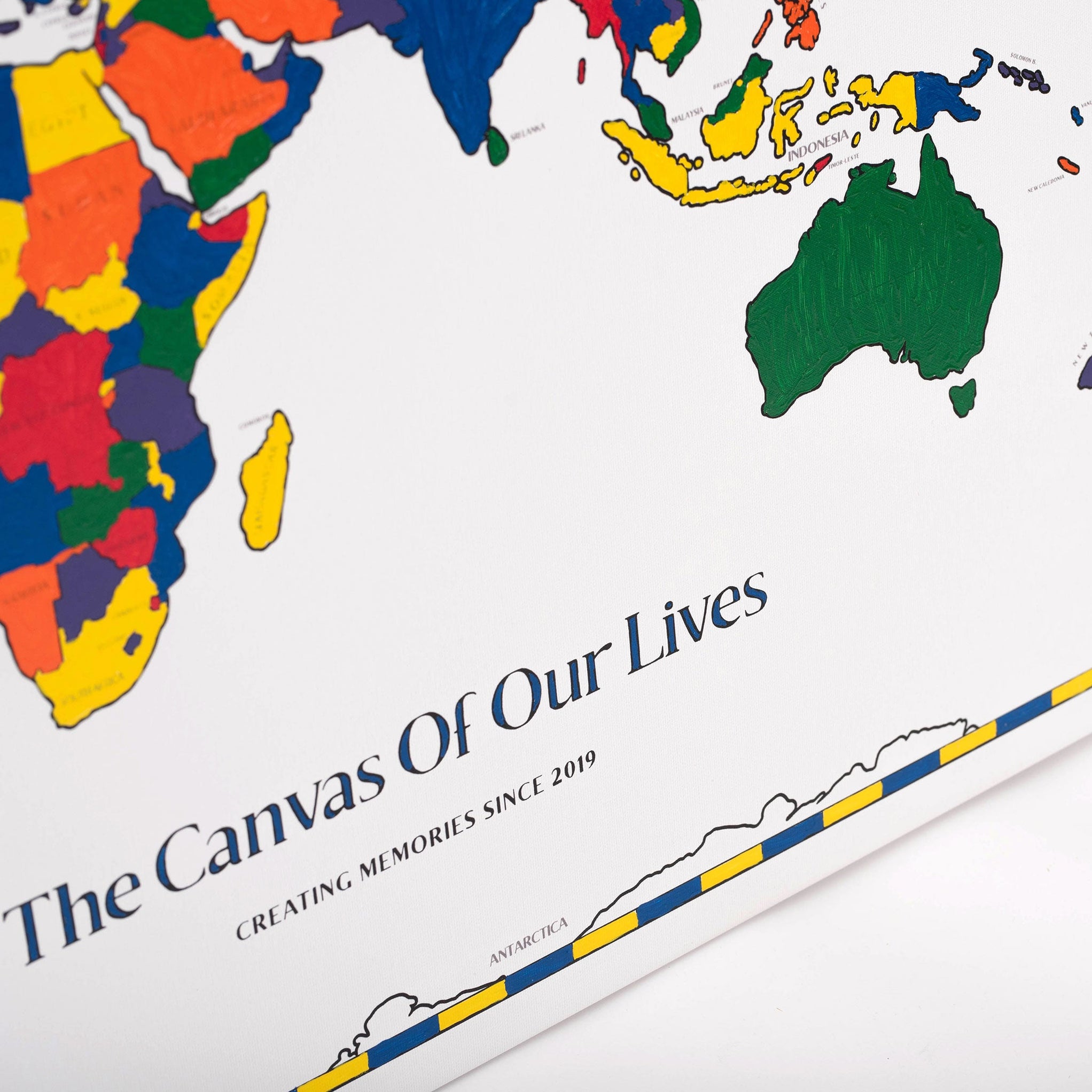 Color Your World! Paintable Map - Blank World Map for Coloring ...