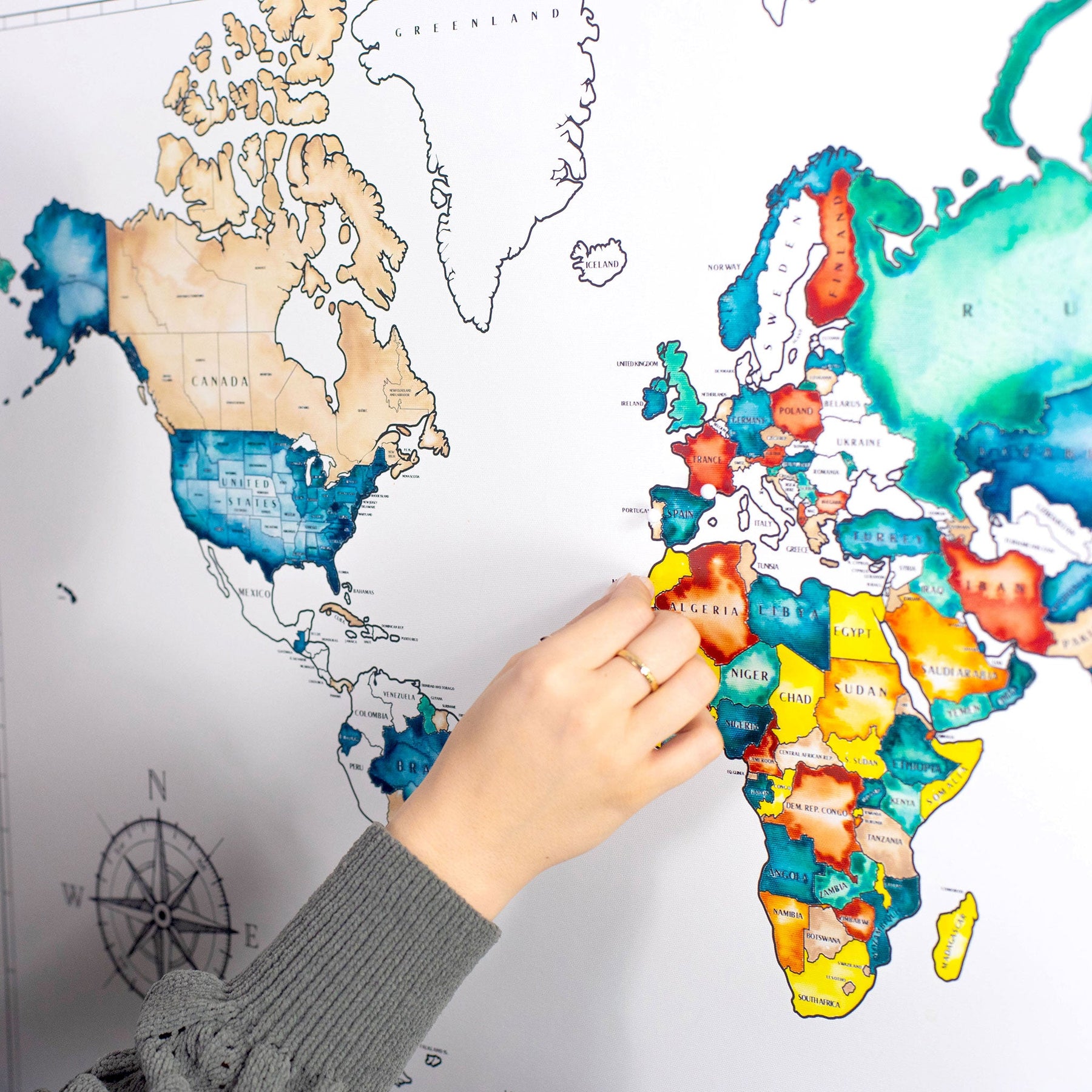 Color Your World! Paintable Map - Blank World Map for Coloring ...