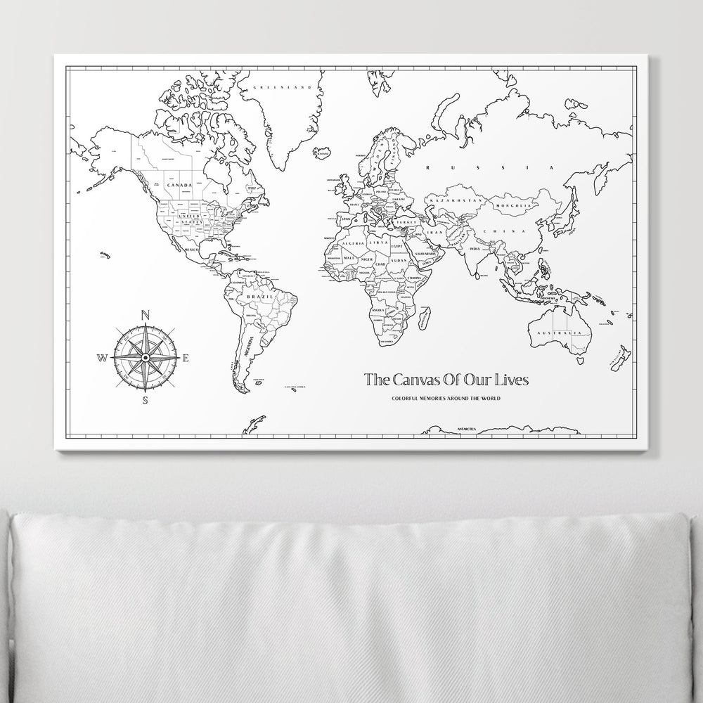 Color Your World! Paintable Map - Blank World Map for Coloring ...