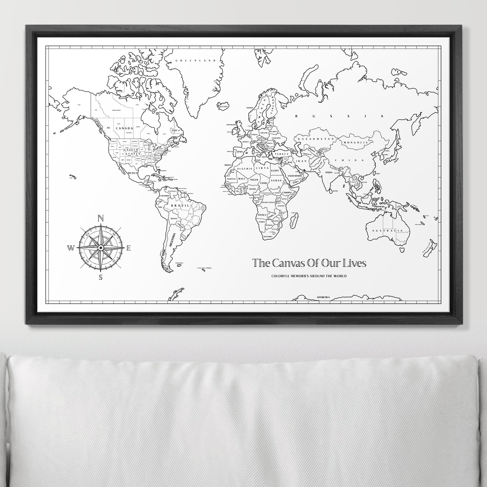 Color Your World! Paintable Map - Blank World Map for Coloring ...