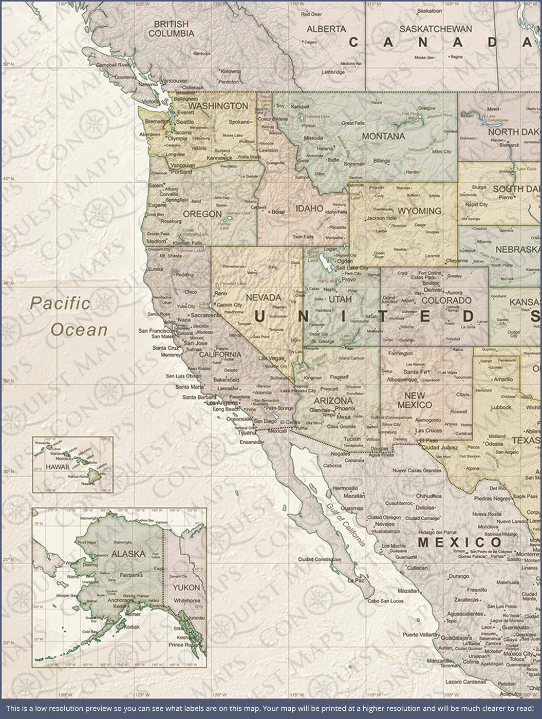 Push Pin Map of USA | Ships Everywhere | Conquest Maps — Conquest Maps LLC
