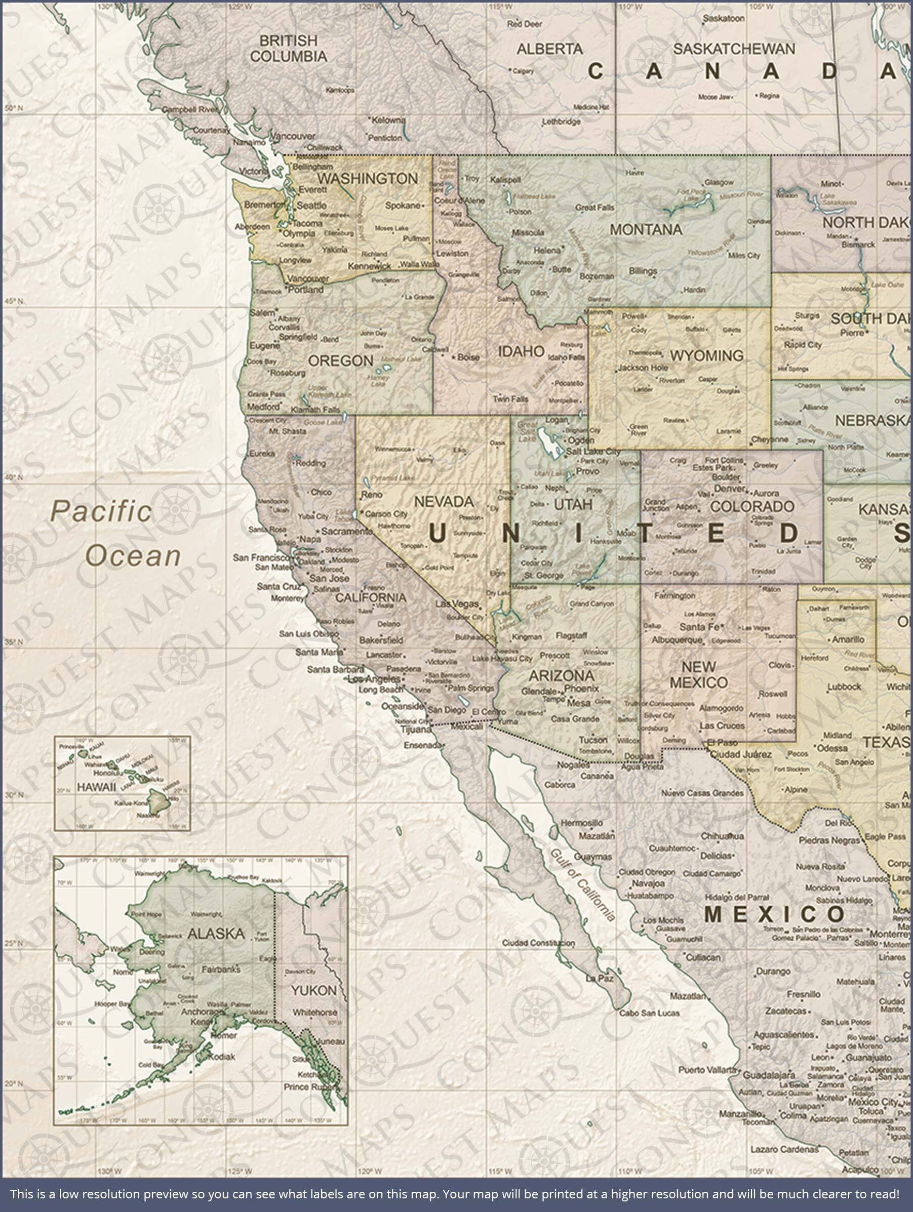 Push Pin Map of USA | Ships Everywhere | Conquest Maps — Conquest Maps LLC