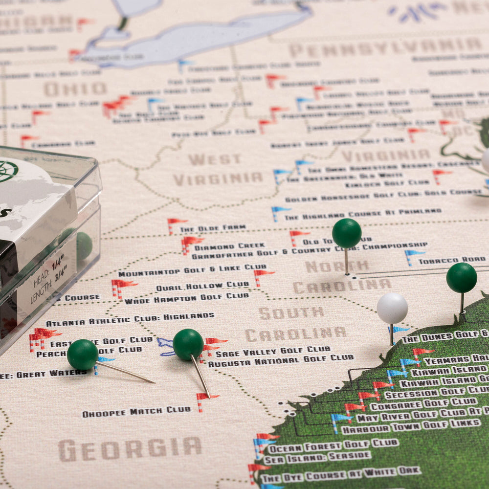USA Golf Courses Map | Personalized Gift for Golfers | Conquest Maps