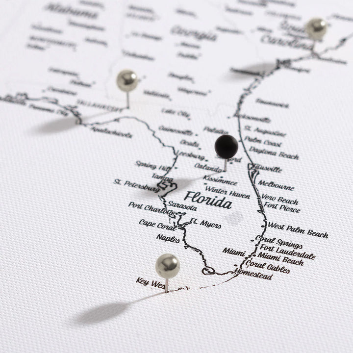 Push Pin Mini Maps for Small Spaces
