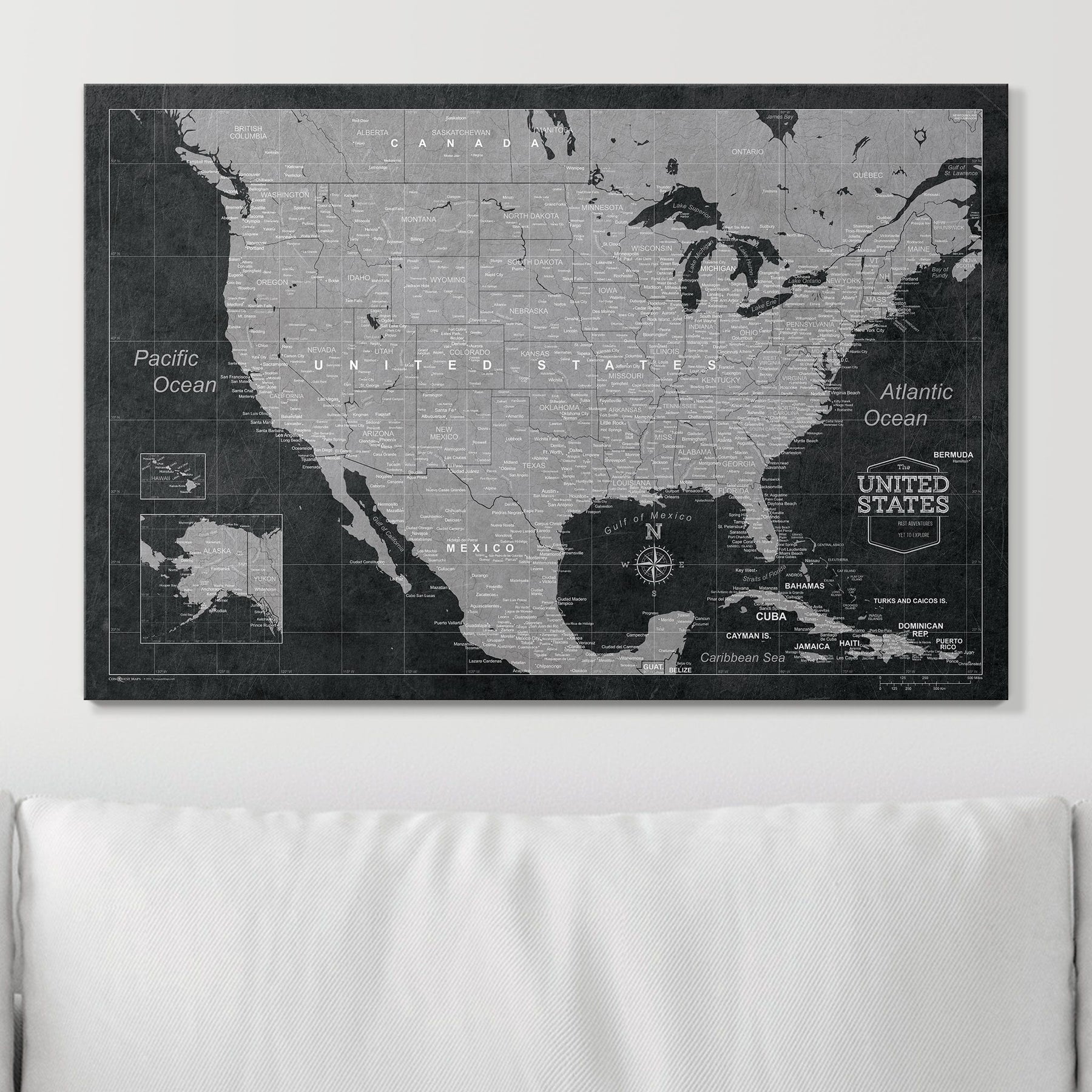 Push Pin Map of USA | Ships Everywhere | Conquest Maps