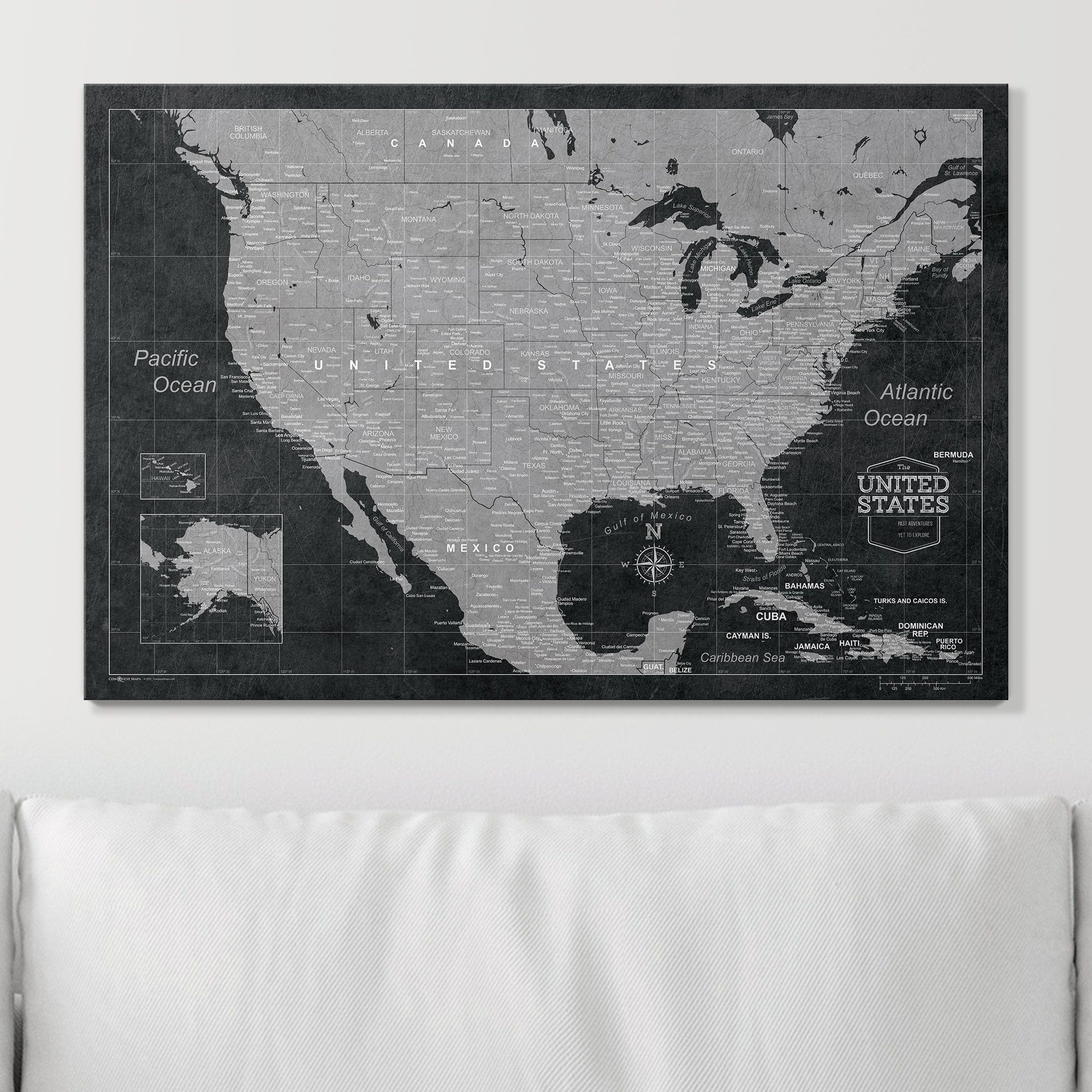 Push Pin Map of USA | Ships Everywhere | Conquest Maps