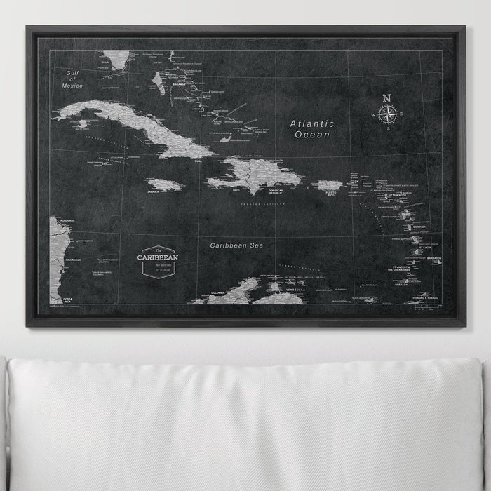 Map Of Caribbean Black And White