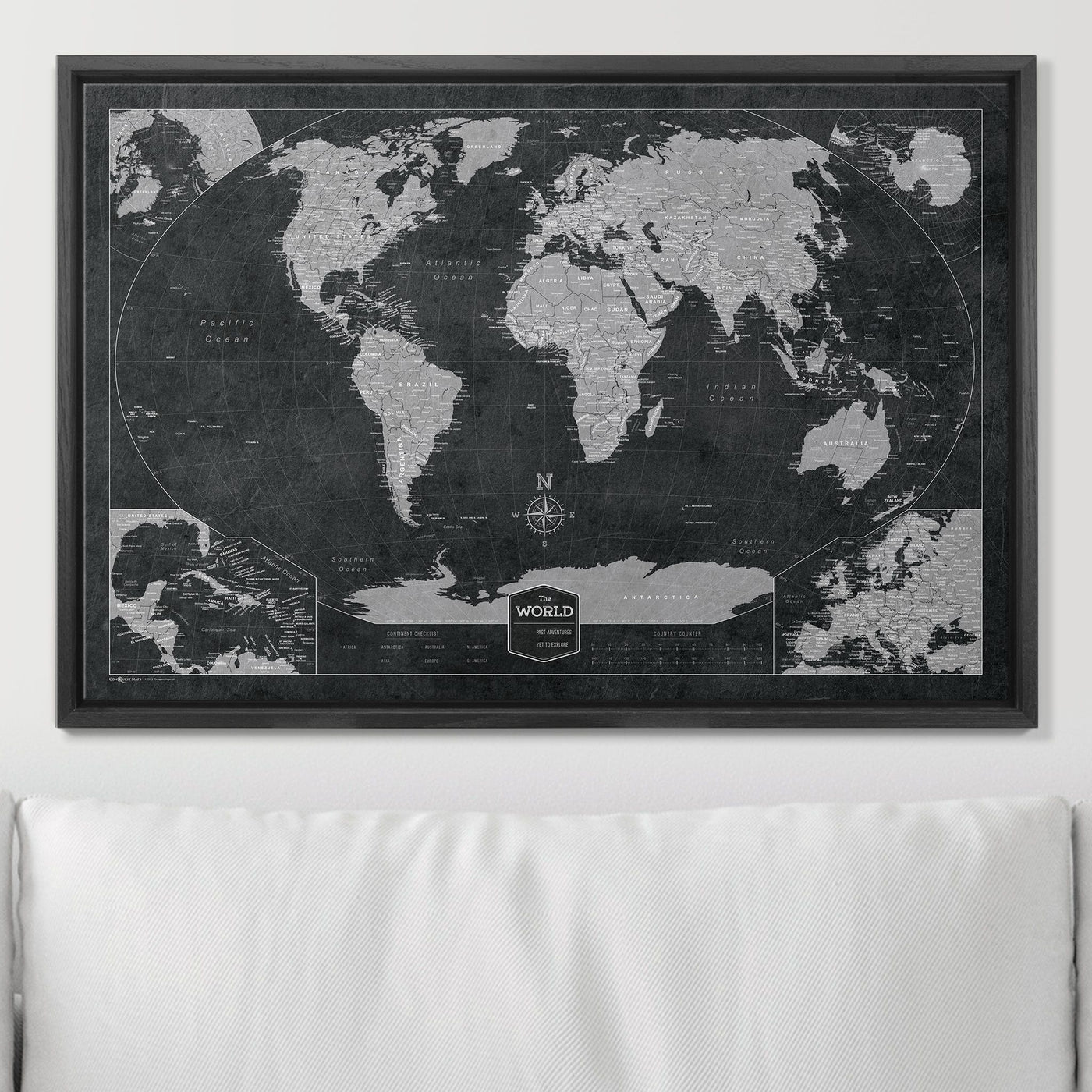 Pinnable Map of the World | Made to Order | Conquest Maps — Conquest ...