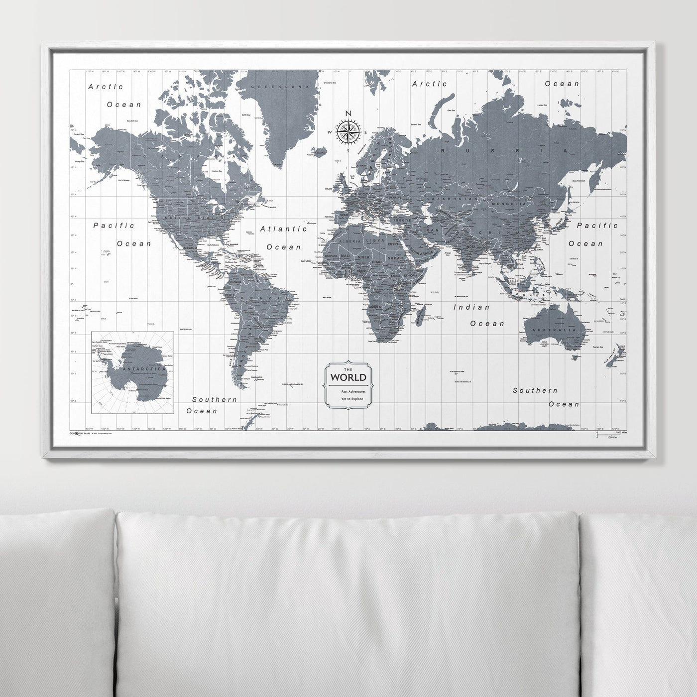World Travel Map Pin Board with Push Pins: Dark Gray Color Splash ...