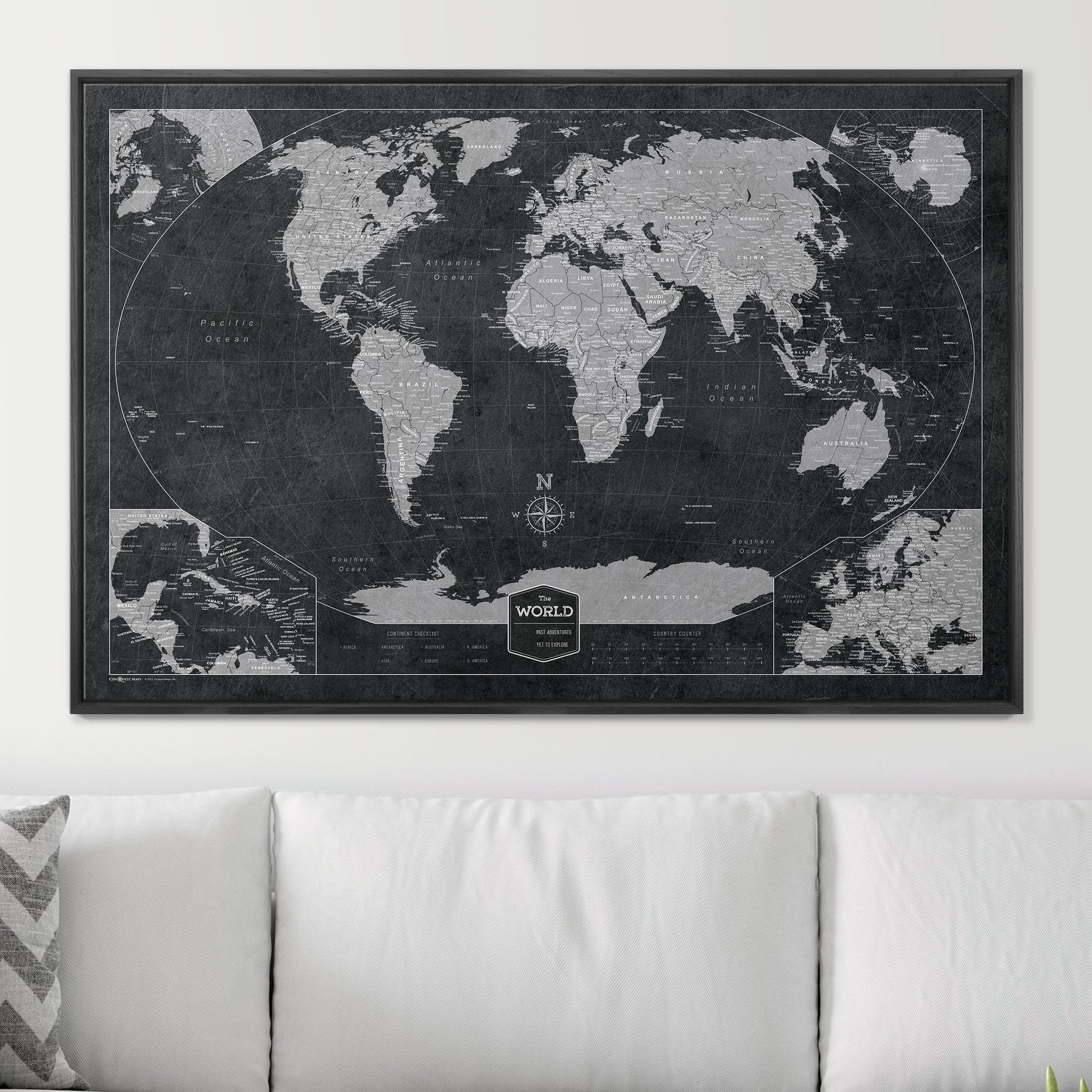Pinnable Map of the World | Made to Order | Conquest Maps — Conquest ...