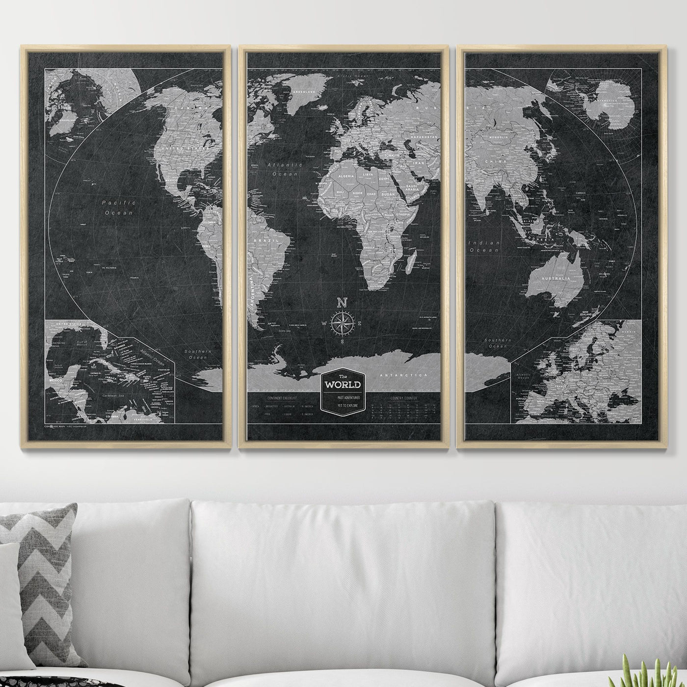 Pinnable Map of the World | Made to Order | Conquest Maps — Conquest ...