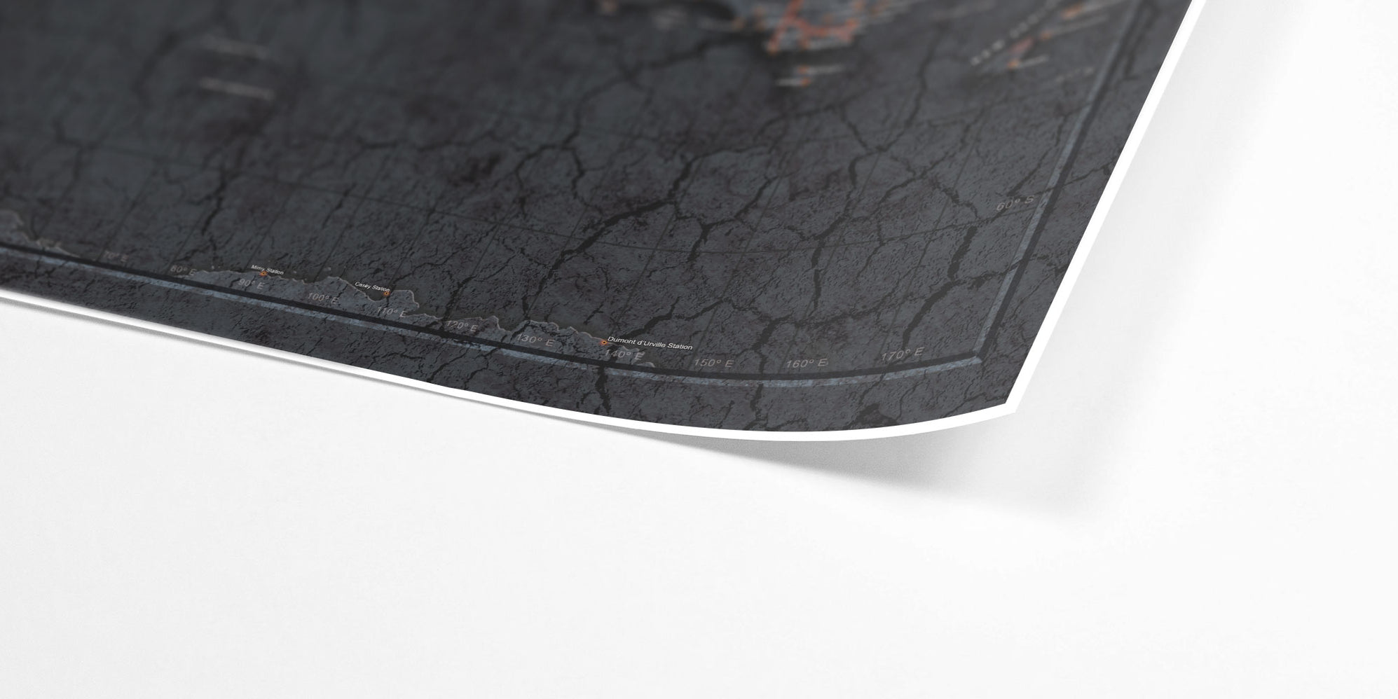 Cool Map Poster | Obsidian Inferno World Map | Conquest Maps — Conquest ...