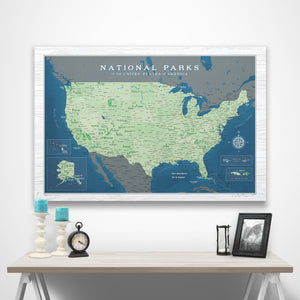 National Park Push Pin Maps | USA Handmade | Conquest Maps