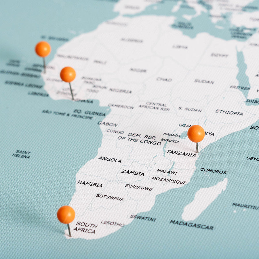 Push Pin Mini Maps for Small Spaces