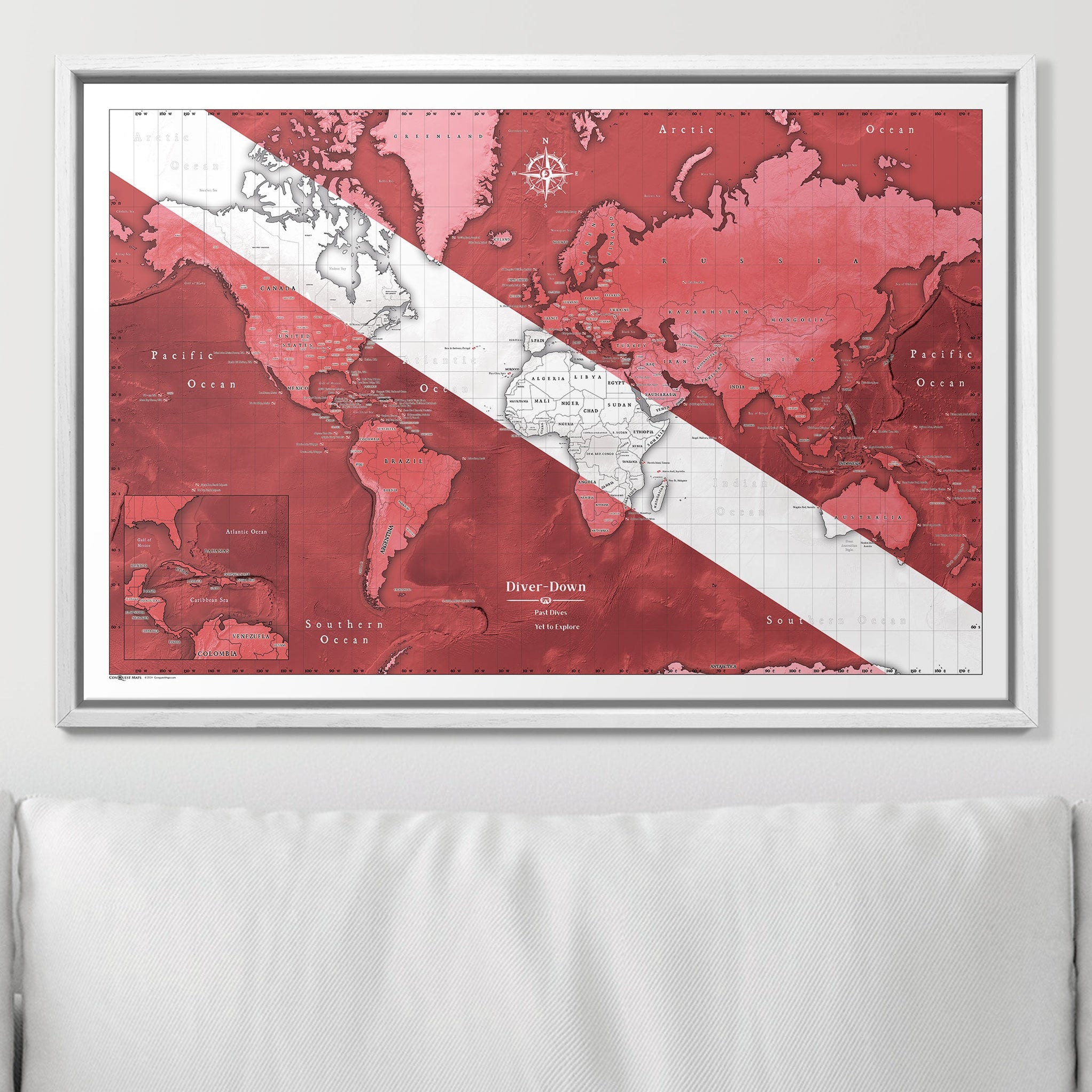 Map Pin Board | Handmade in America | Conquest Maps — Conquest Maps LLC