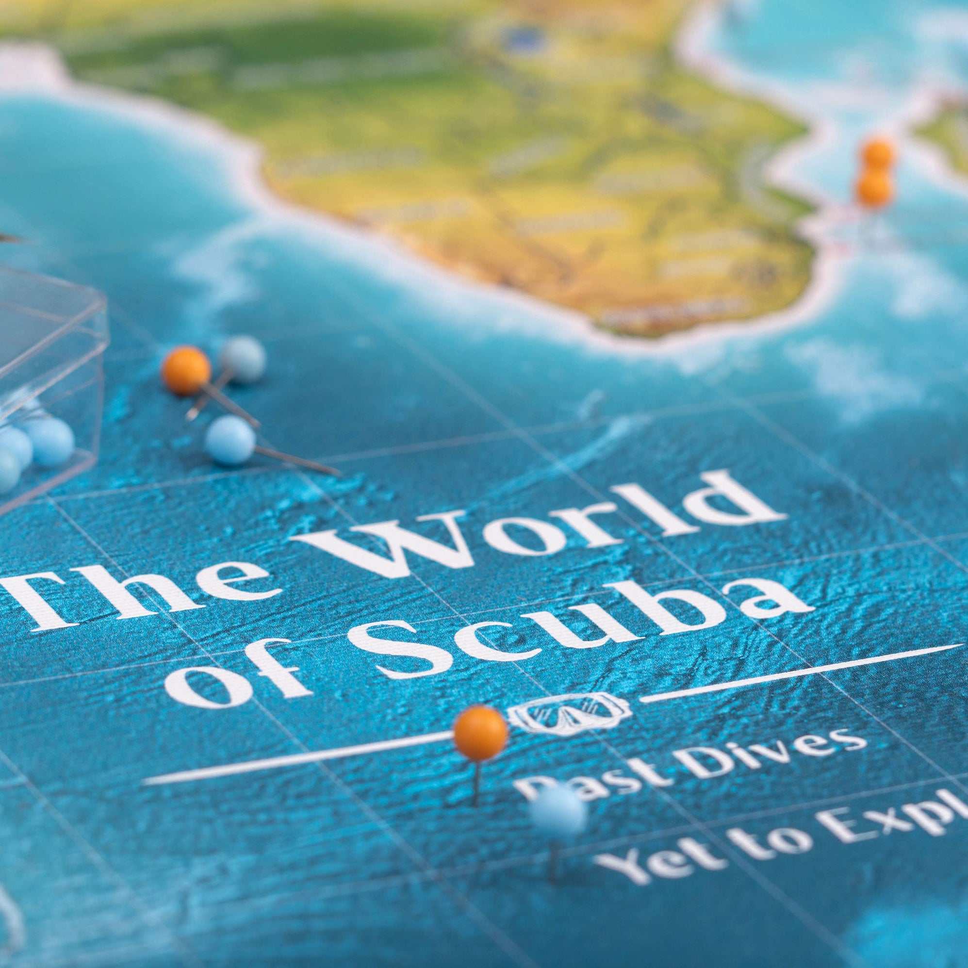 Scuba Map Pin Board | Archipelago Map Design | Conquest Maps — Conquest ...
