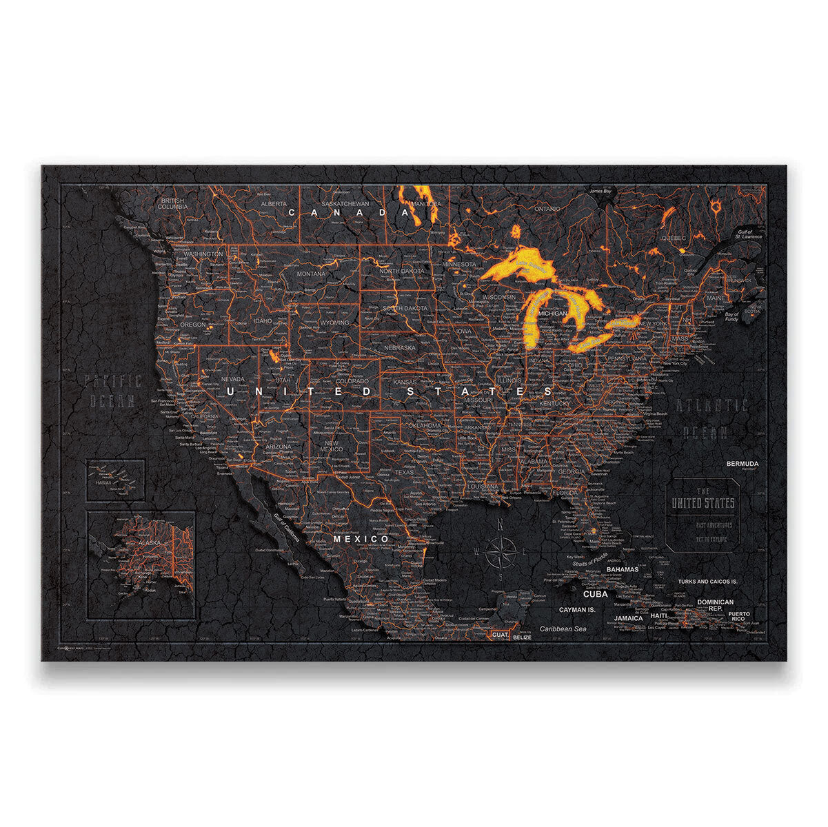 Push Pin Map of USA | Ships Everywhere | Conquest Maps