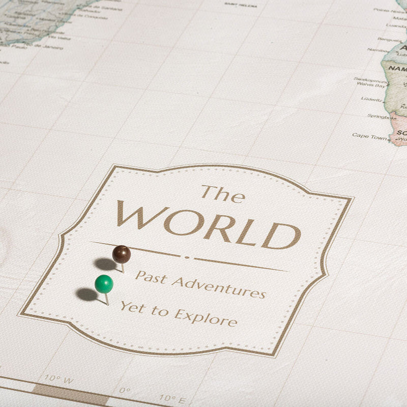Desert Sunrise - World Map Pin Board | Conquest Maps
