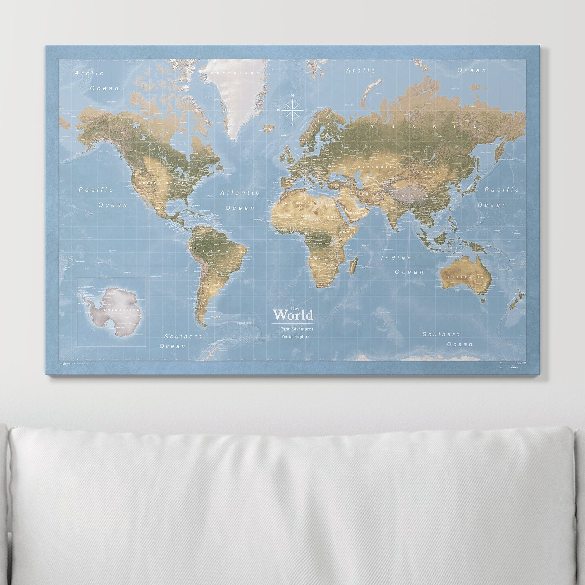 World Map Push Pin Board | High Quality | Conquest Maps