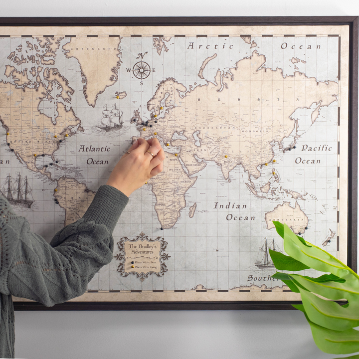 World Travel Map | Travel Map Pin Board | Conquest Maps