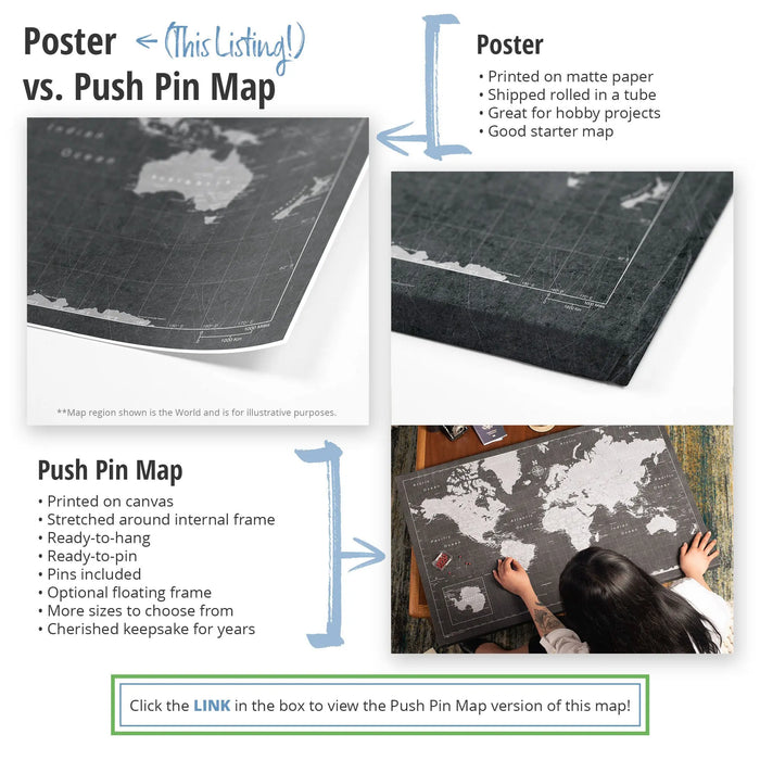 Push Pin Map of USA | Ships Everywhere | Conquest Maps