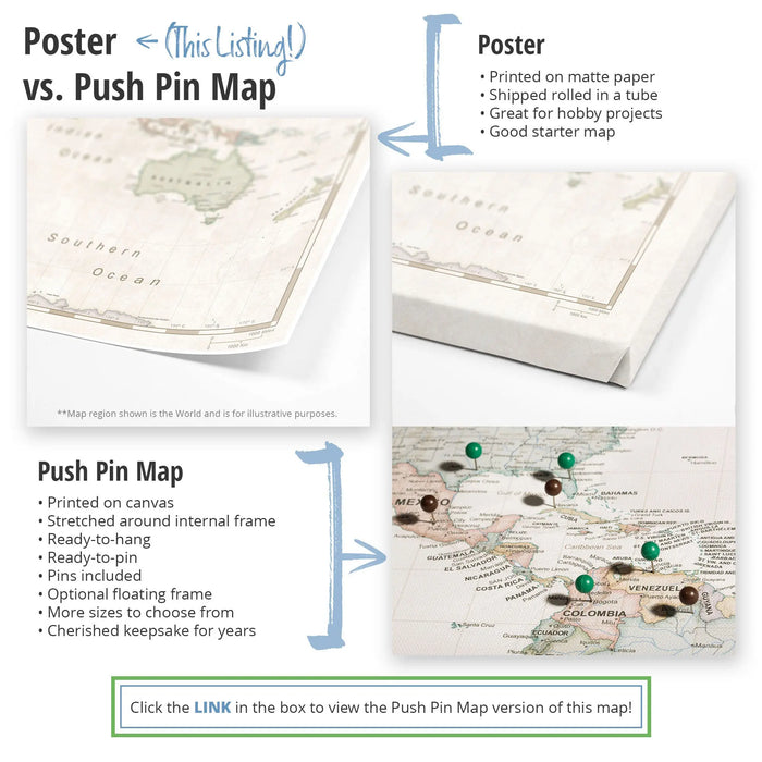 Map Pin Board | Handmade in America | Conquest Maps — Conquest Maps LLC