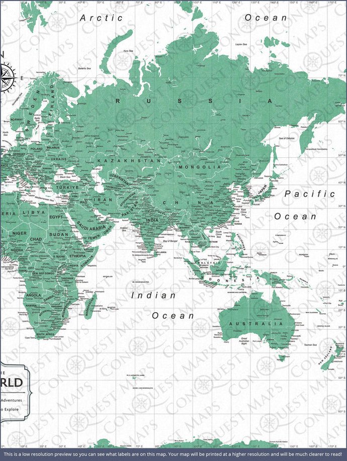 Green World Map | Explore the World | Conquest Maps