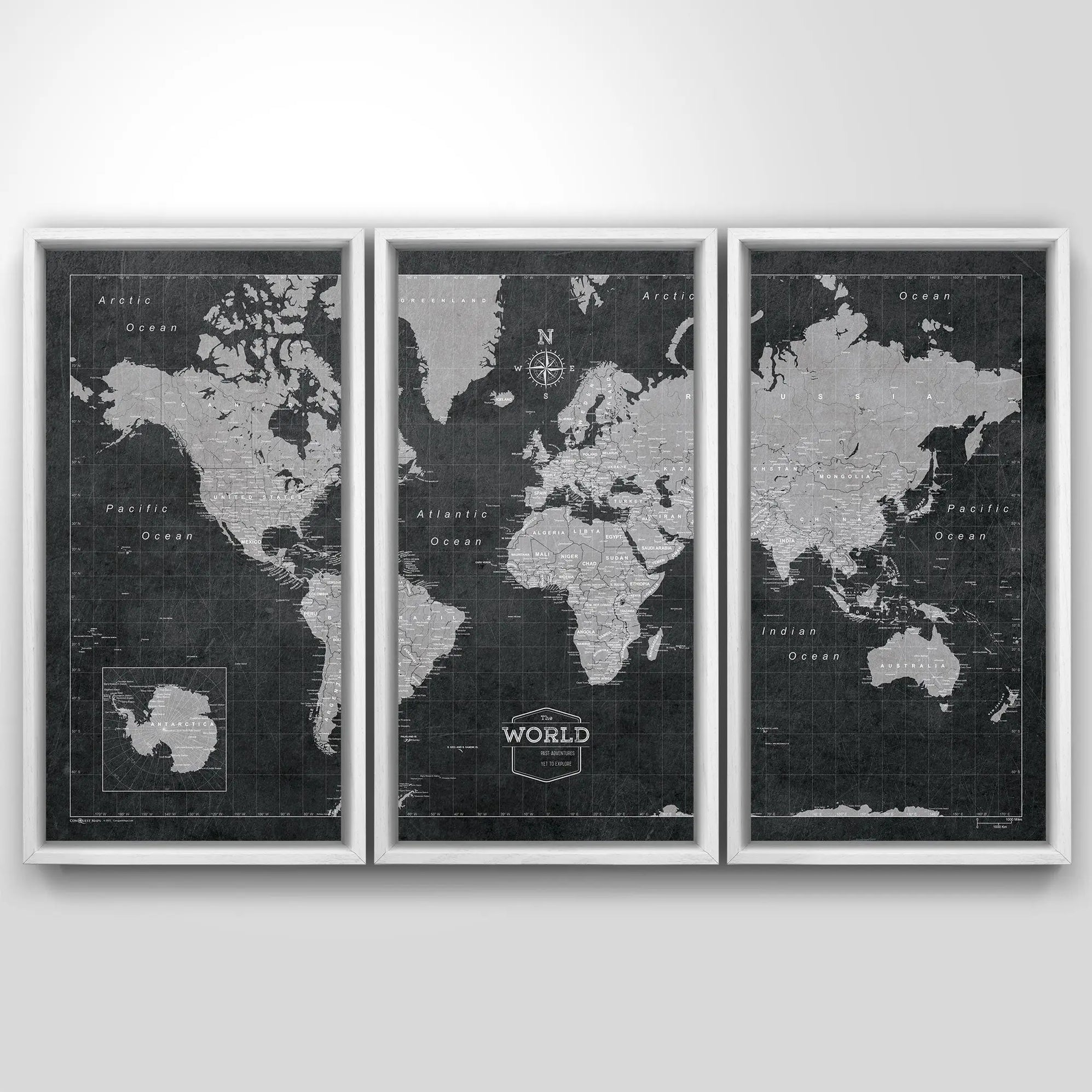 Map Frames | Decorative Wood Designs | Shop Conquest Maps