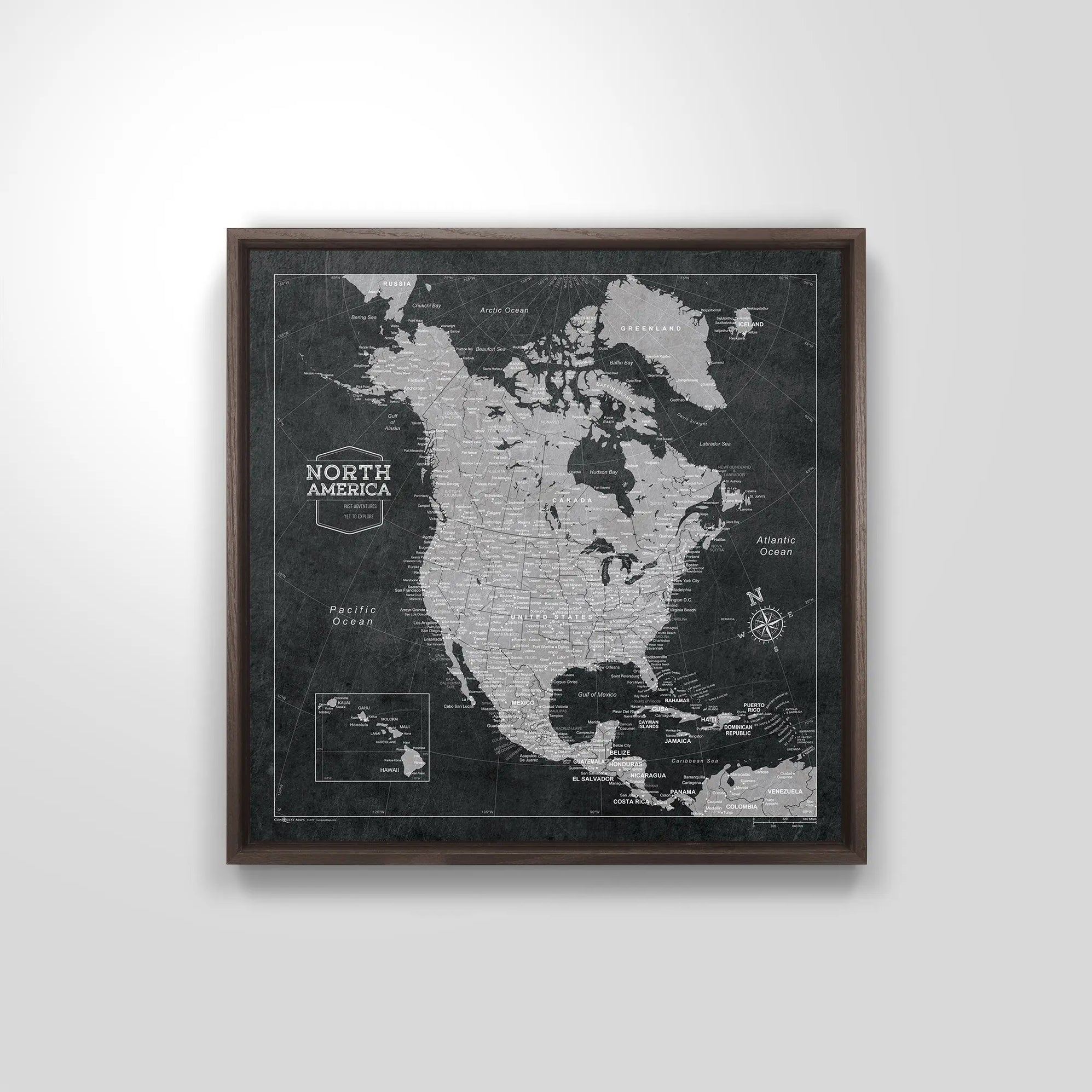 Map Frames | Decorative Wood Designs | Shop Conquest Maps