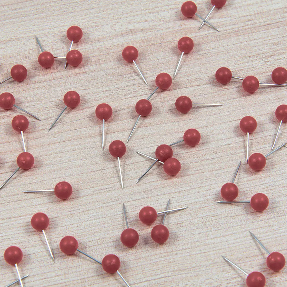 Crimson Red Push Pins - For Maps, Crafts, DIY - Conquest Maps