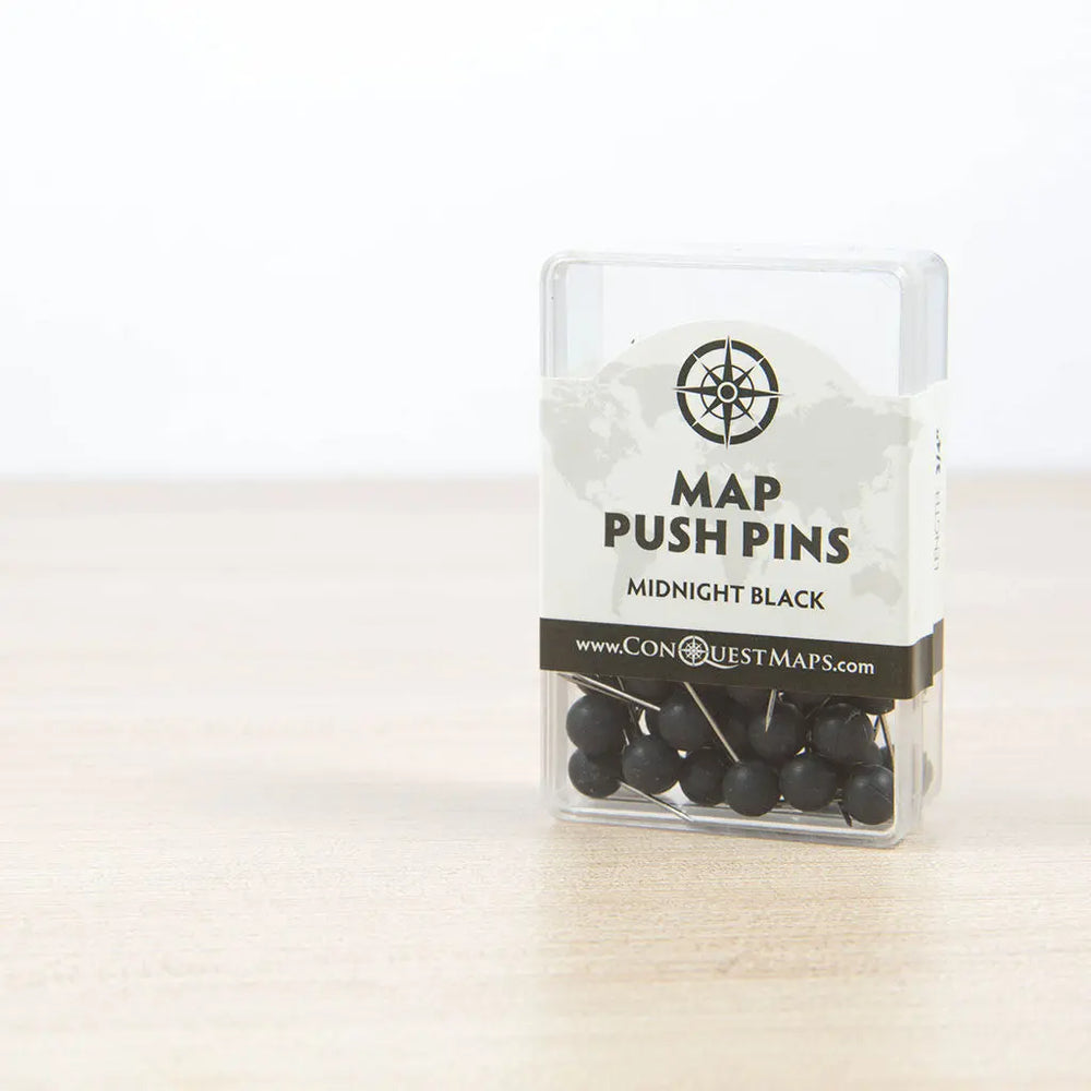 Map Push Pins: Midnight Black - Matte Finish freeshipping - Conquest ...