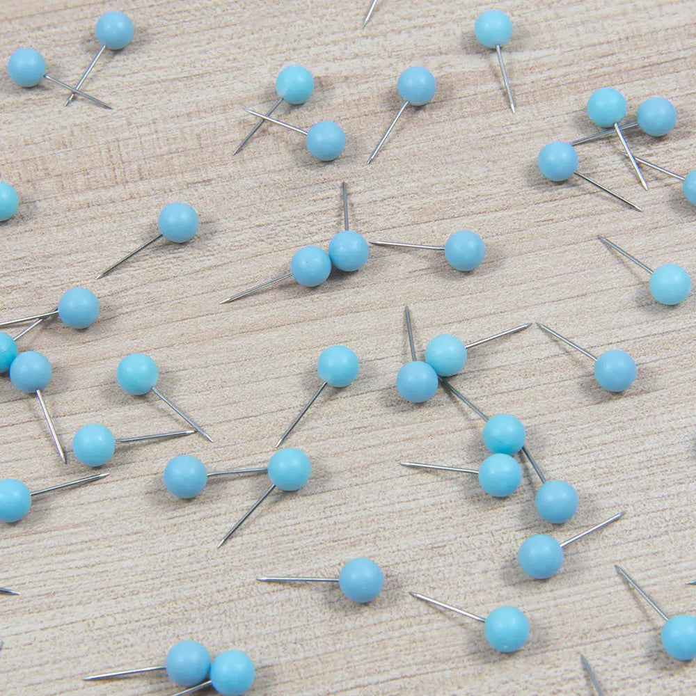 Push Pins - Set of 100 - Sky Blue