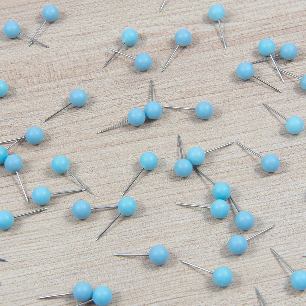 Push Pins - Set of 100 - Sky Blue — Conquest Maps LLC