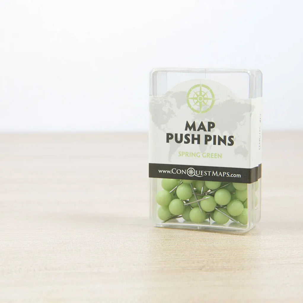 Map Push Pins: Spring Green - Matte Finish freeshipping - Conquest Maps LLC