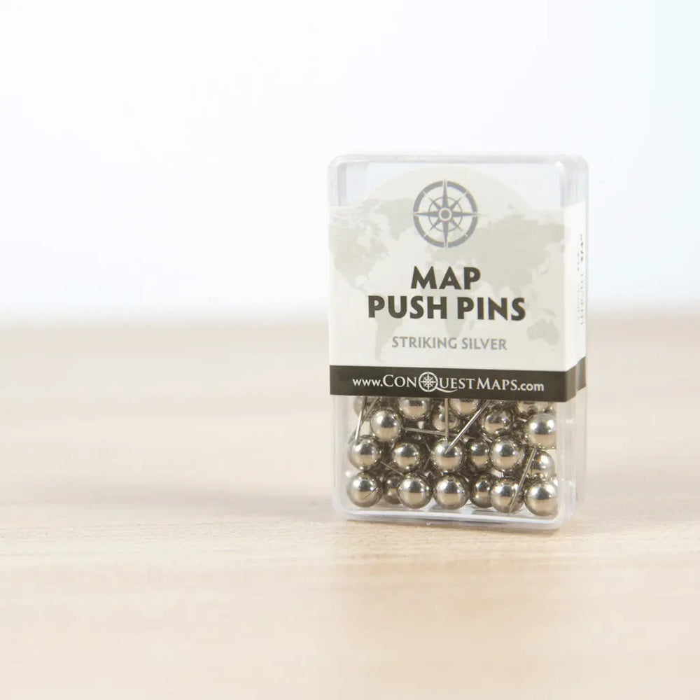 Silver Push Pins - DIY, Craft Push Pins - Striking Silver