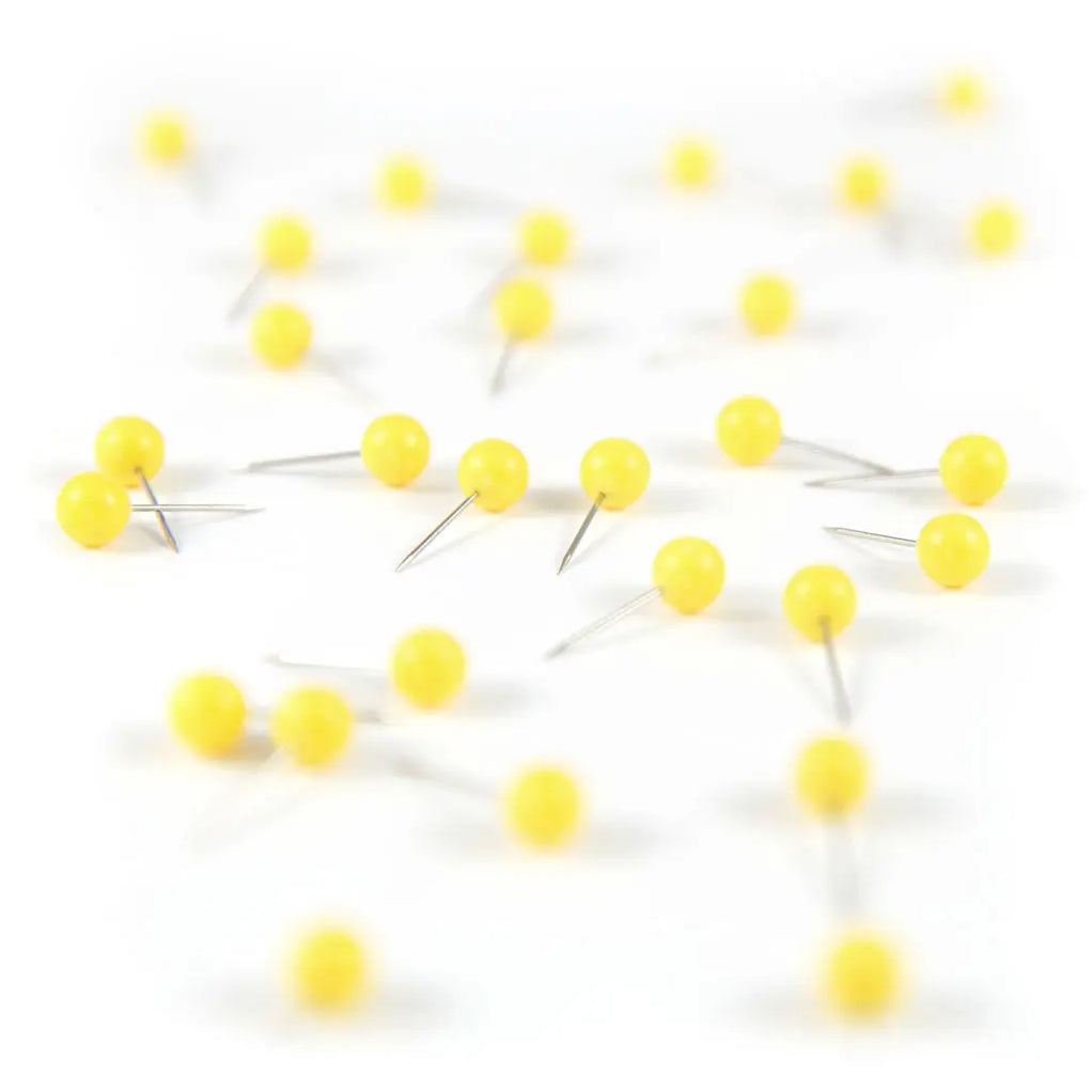 Map Push Pins: Sunrise Yellow - Matte Finish - Conquest Maps LLC