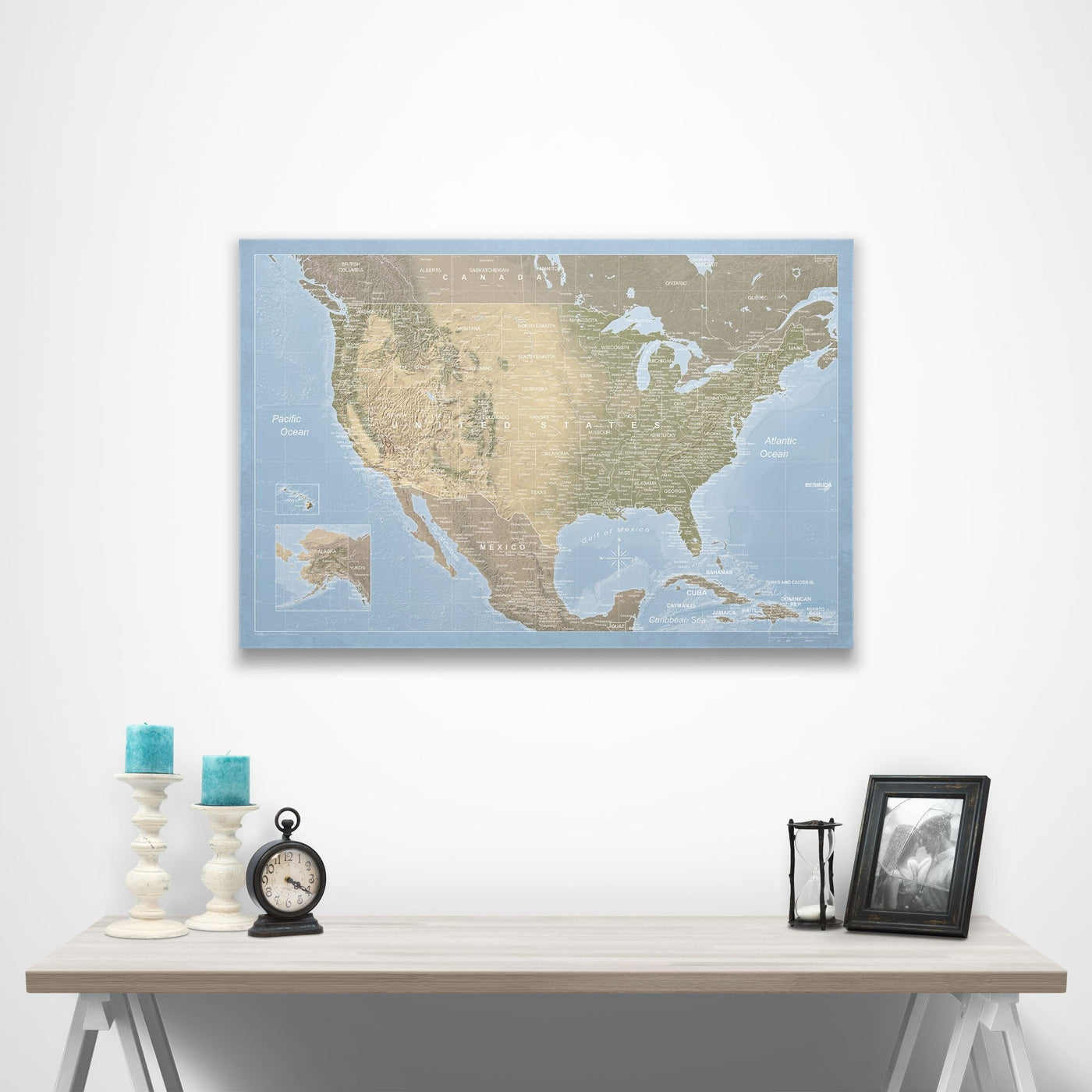 United States Pin Map | Natural Earth | Shop Conquest Maps
