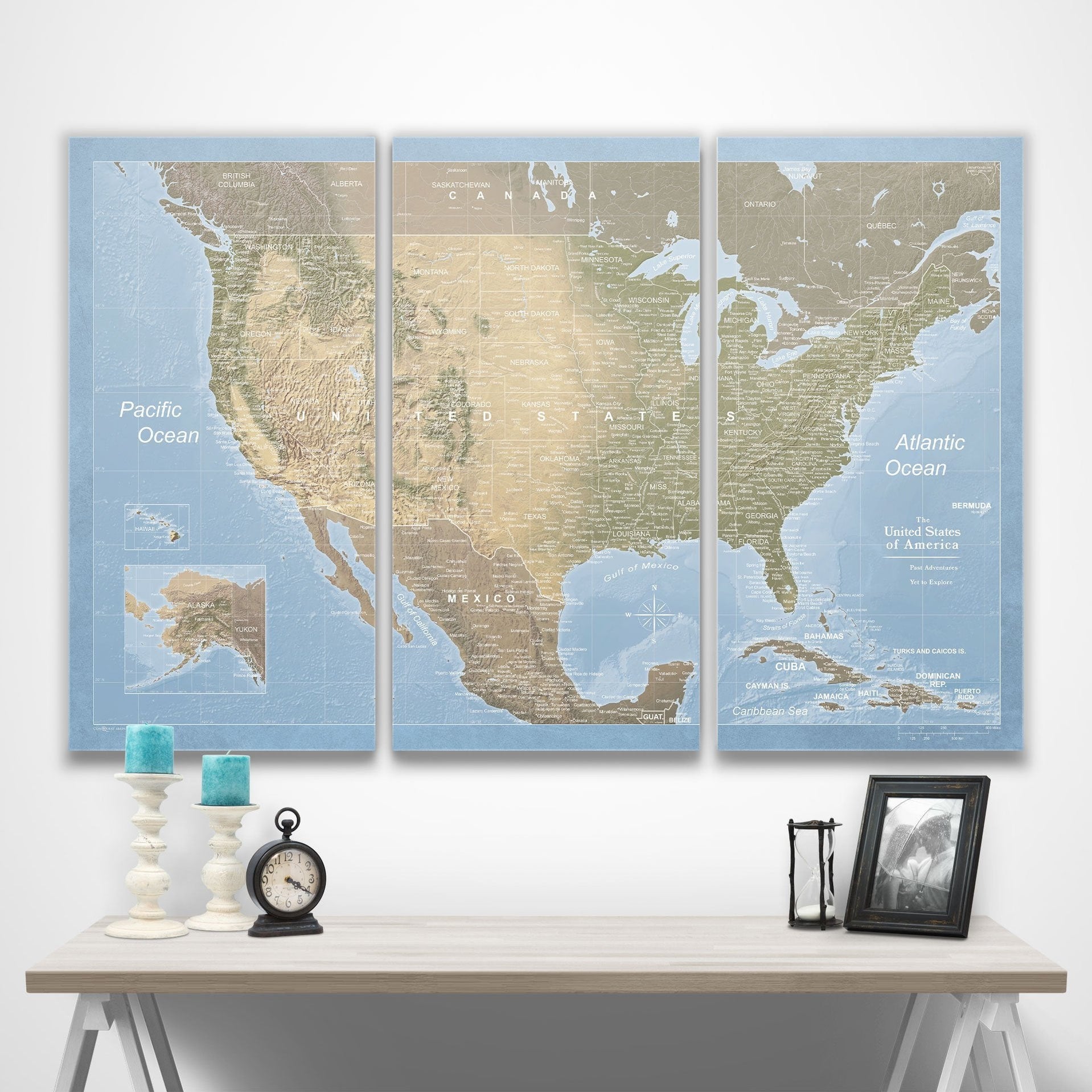 United States Pin Map | Natural Earth | Shop Conquest Maps