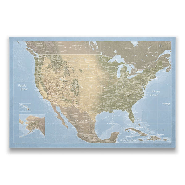 United States Pin Map | Natural Earth | Shop Conquest Maps