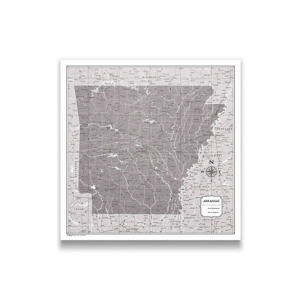 Arkansas Poster Maps - Map Wall Decor - Conquest Maps — Conquest Maps LLC