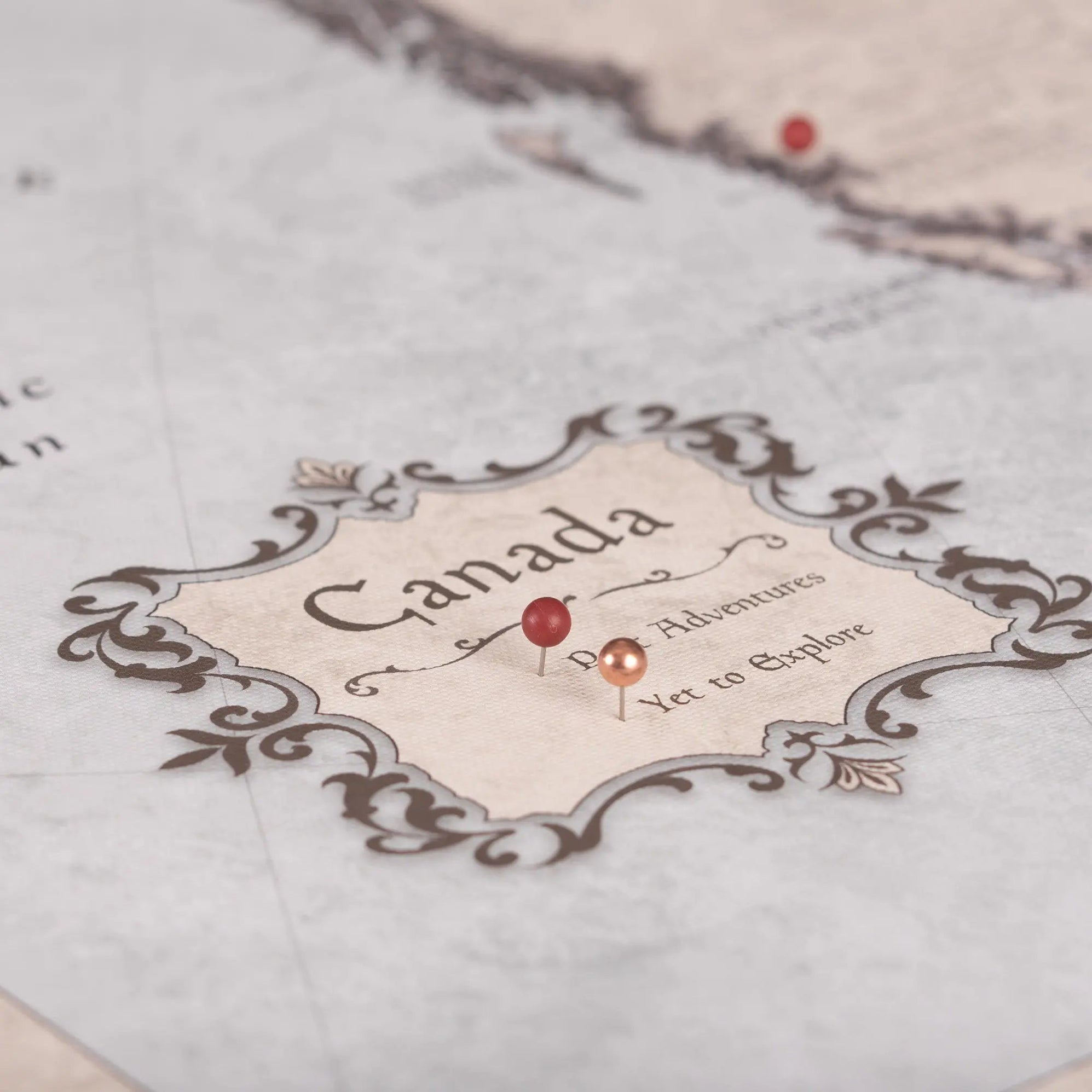 Canada Push Pin Map - Rustic Vintage - Track your travels! — Conquest ...