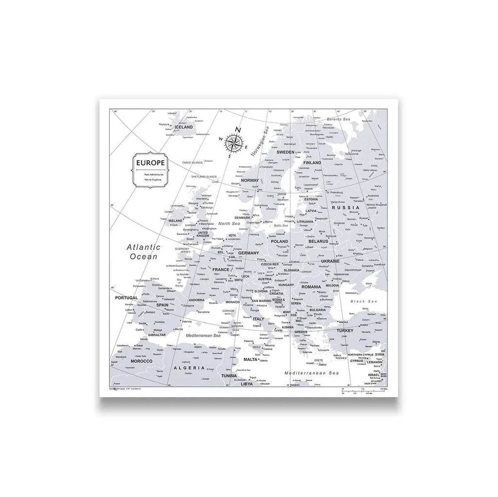 Europe Poster Maps | Handmade in America | Conquest Maps