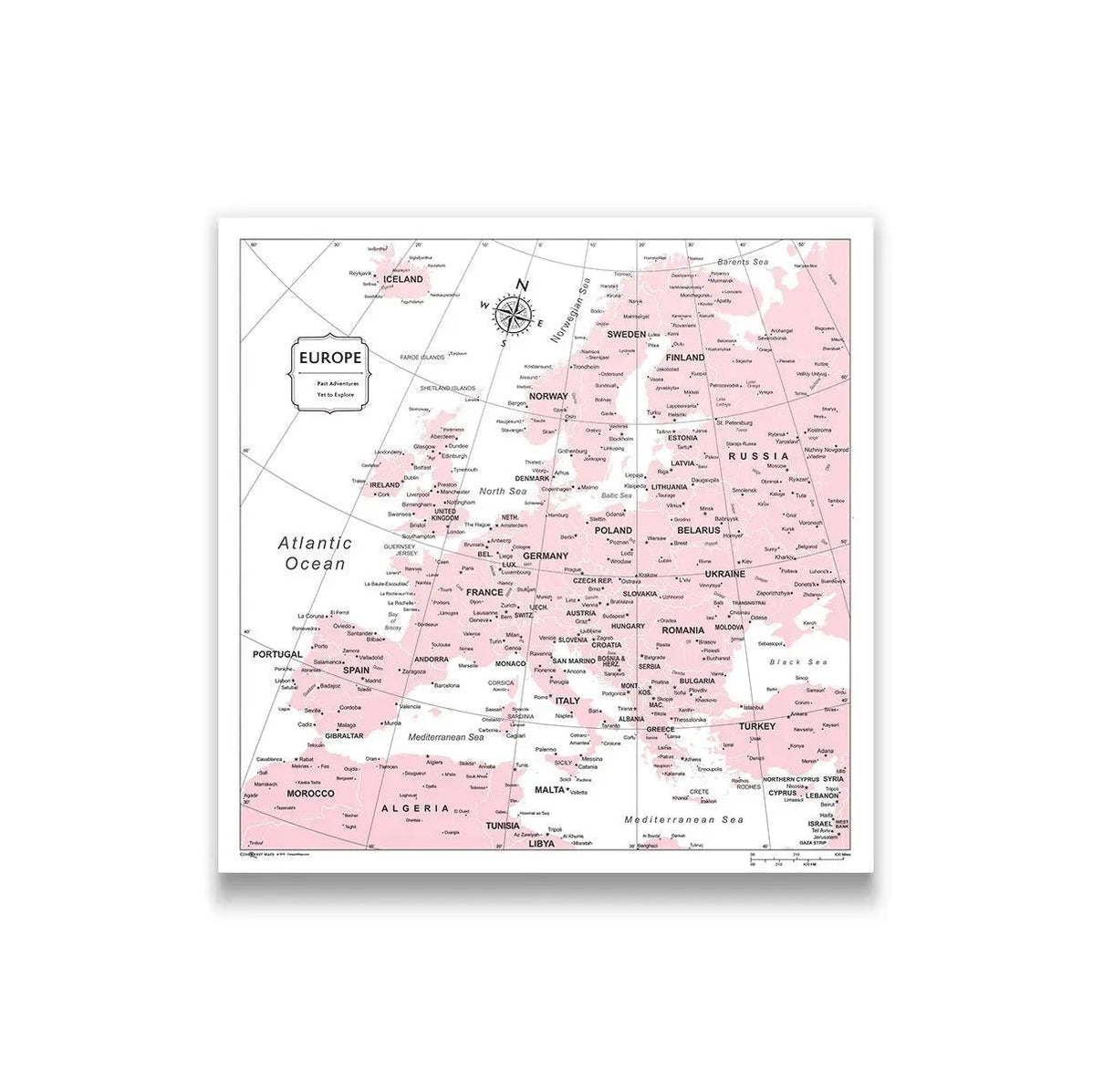 Europe Poster Maps | Handmade in America | Conquest Maps — Conquest ...