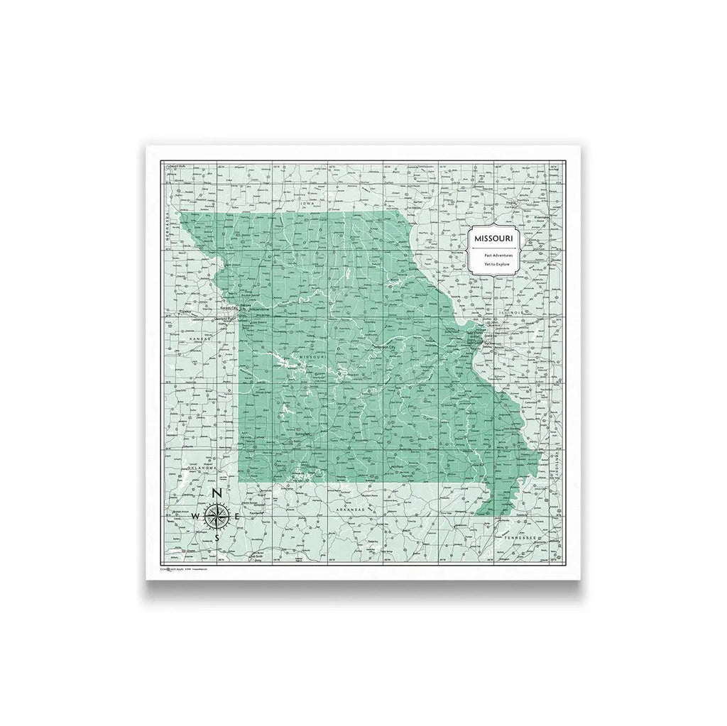 Missouri Poster Maps — Conquest Maps LLC