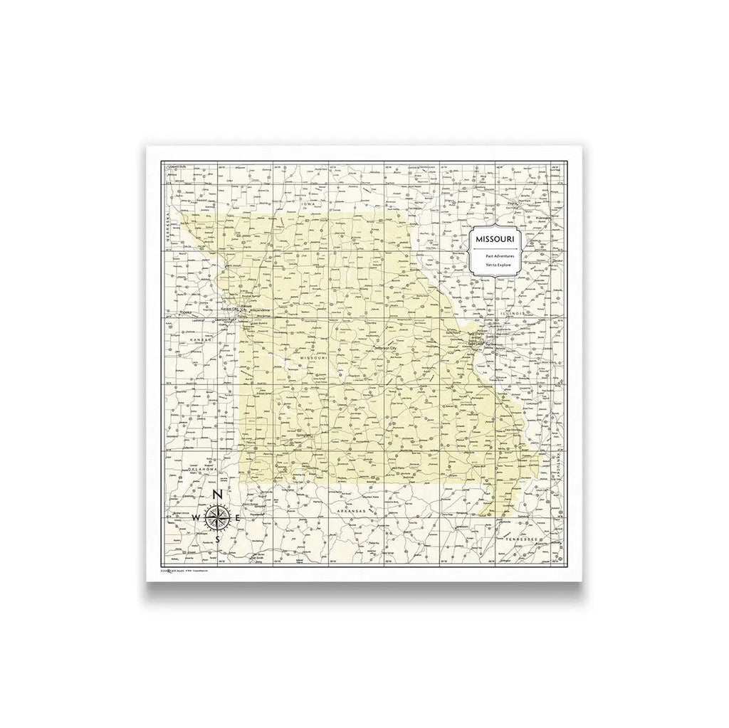 Missouri Poster Maps — Conquest Maps LLC
