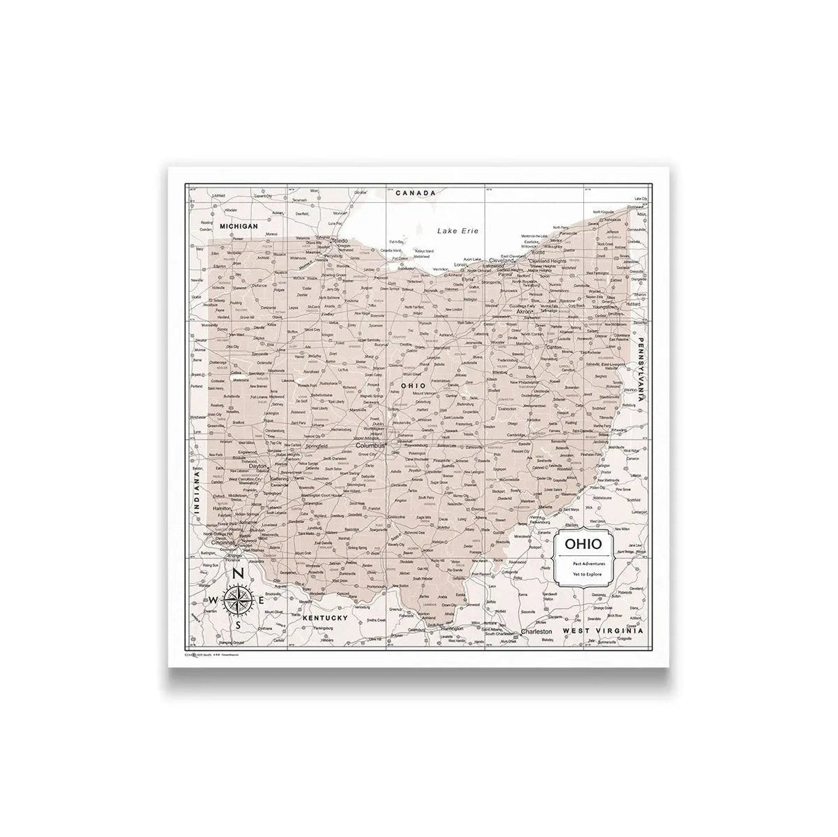 Ohio Poster Maps — Conquest Maps LLC