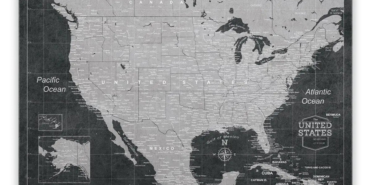 Push Pin Map of USA | Ships Everywhere | Conquest Maps