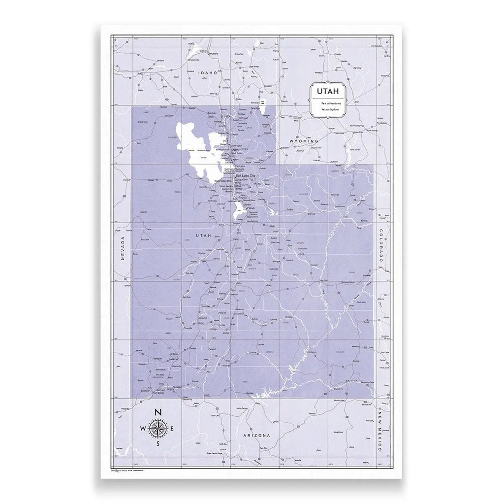 Utah Travel Maps | Push Pins Included | Conquest Maps